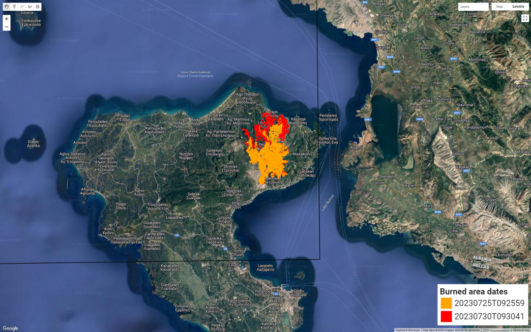 Rhodes, Corfu and Palermo’s fires: tracking burned area in time | RSDE