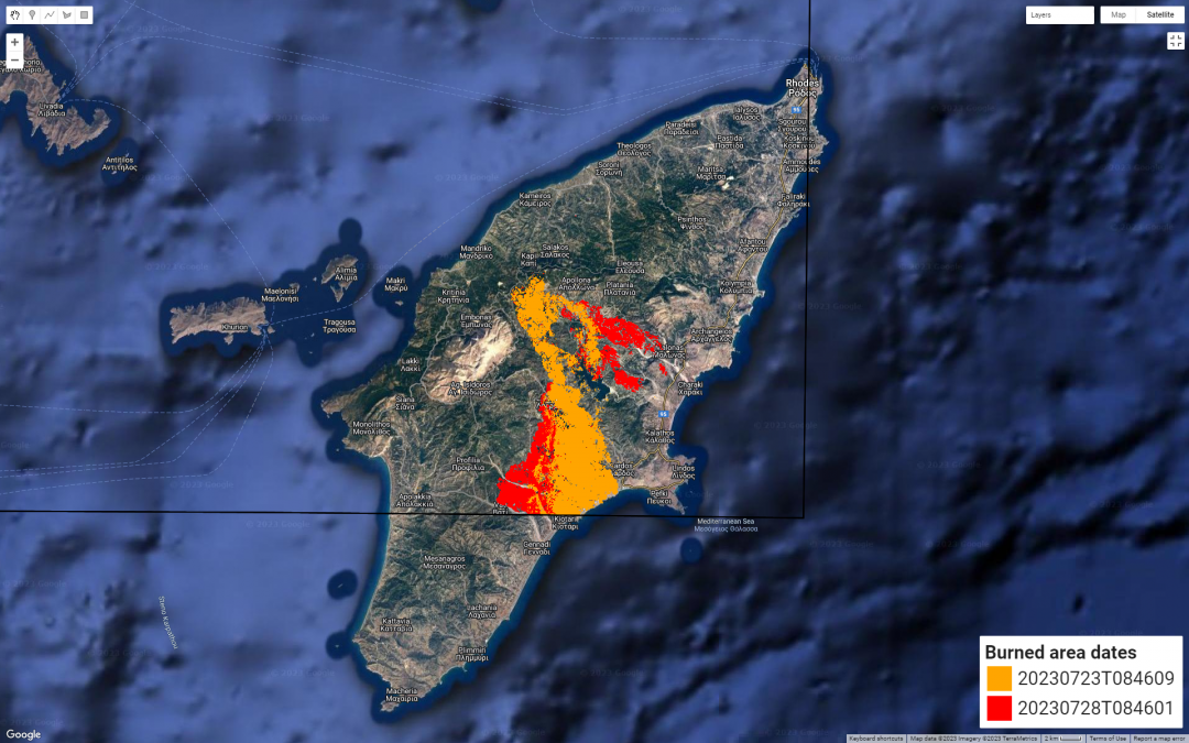 Rhodes, Corfu and Palermo’s fires: tracking burned area in time | RSDE